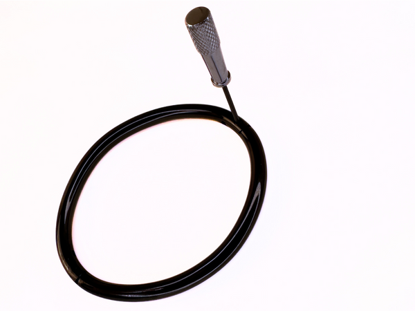 NEW Gloss Black 6mm Stainless Steel Locking Ankle/Wrist Cuffs