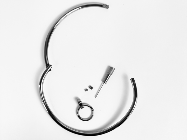 New Design 6mm Curved Eternity Collar With Removable Ring, Multiple Si