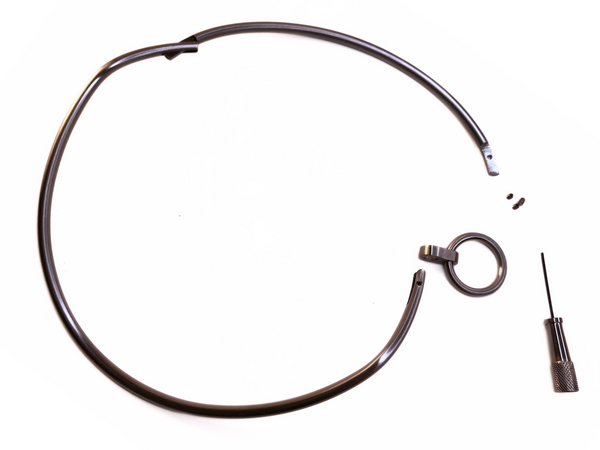 Ultra Petite 4mm Satin Curved Day Collar Stainless Silver