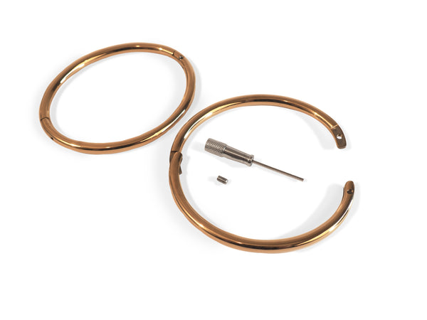 6mm Petite Thin Rose Gold Locking Cuffs, Bracelet, Anklet Matches our