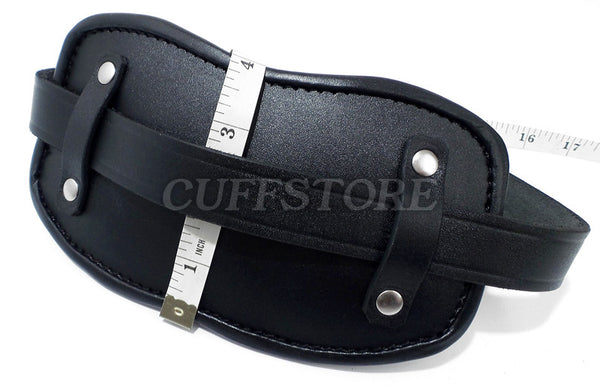 Black Leather Extreme Locking Mouth Gag Mask 2008-SM