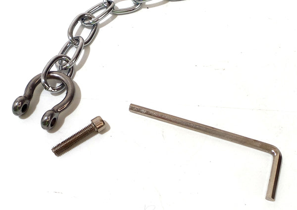 6.5" Chain Link Connector with Allen Key for Bondage Handcuffs and Leg