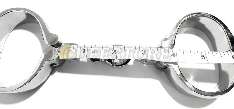Heavy Duty Chain-linked Handcuffs w Hamburg-8 Locks Small - Cuffstore