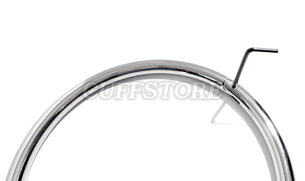 Final Sale - Locking Single Ring Bondage Collar with Allen Drive Key K